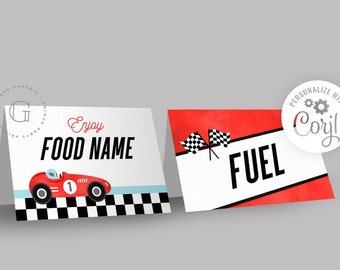 Cars Food Labels - Etsy