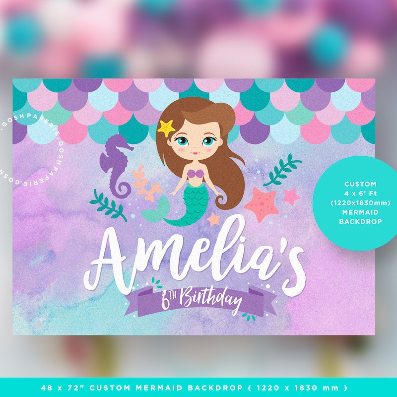 Mermaid Backdrop - Etsy