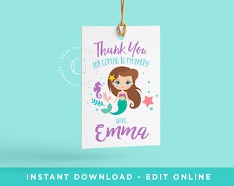 Little mermaid tags | Etsy