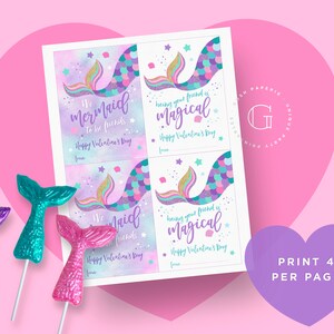 Mermaid Valentines Cards. Valentines Day. Classroom Valentines ...