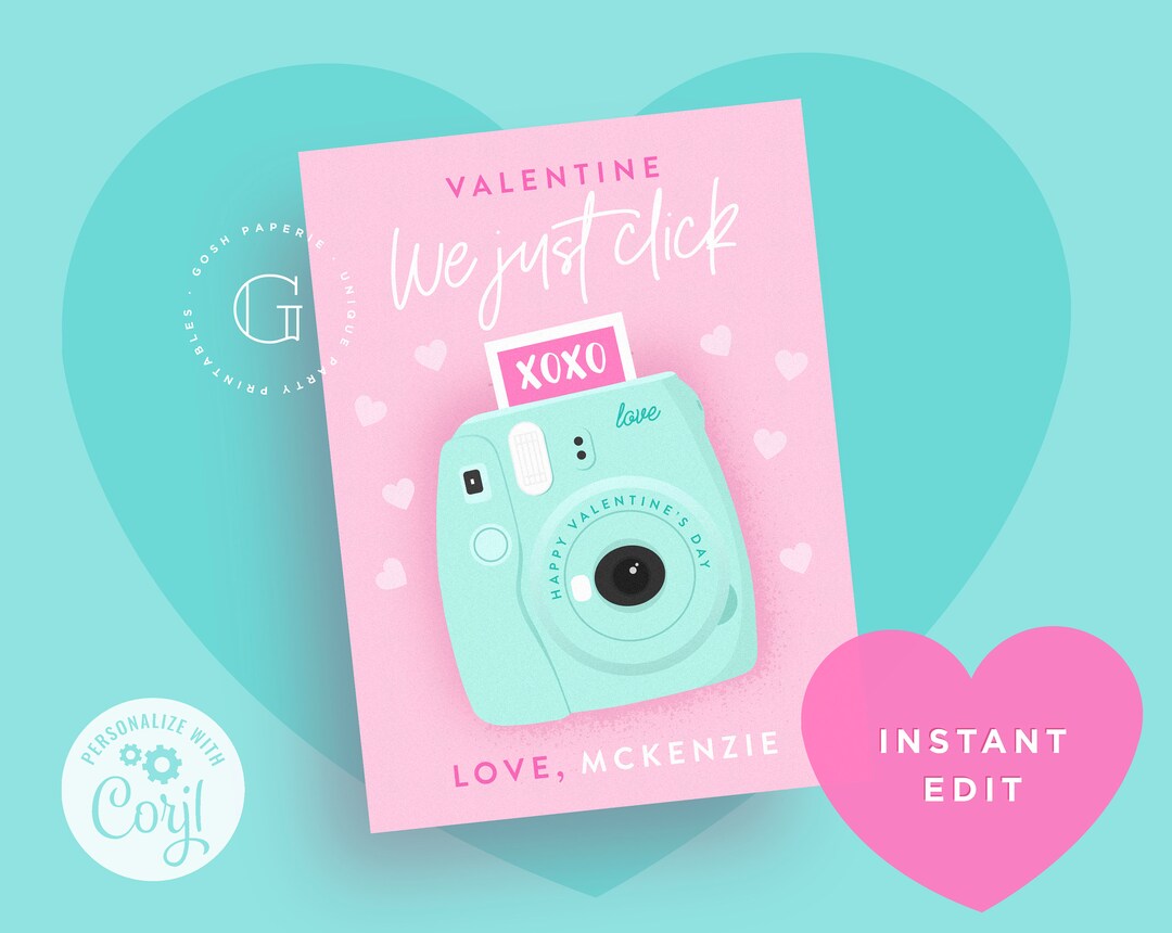 Polaroid Valentines Card. Instant Camera Valentines Card. Swiftie ...