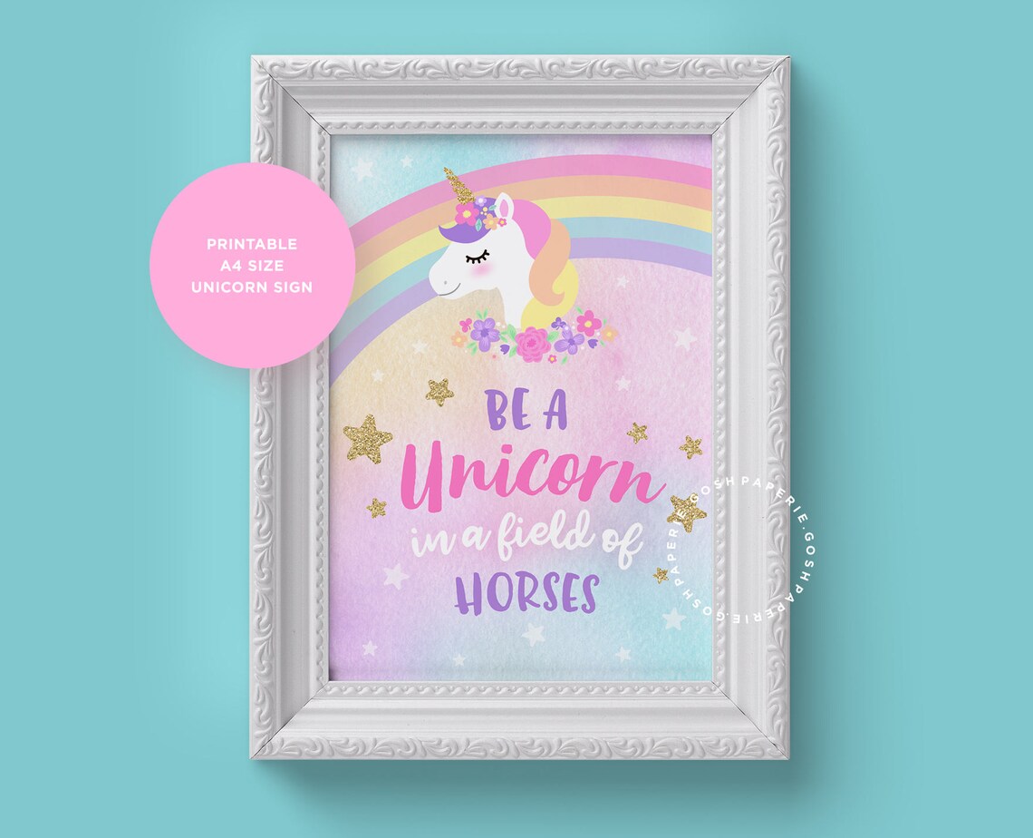 Unicorn Sign Unicorn Welcome Sign Unicorn Wall Art Unicorn - Etsy