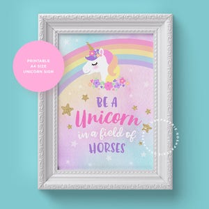 Unicorn Sign, Unicorn Welcome Sign, Unicorn Wall Art, Unicorn Party ...