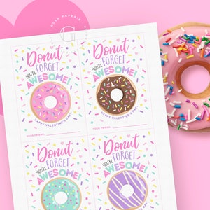 Donut Valentines Cards. Valentines Day. Classroom Valentines ...
