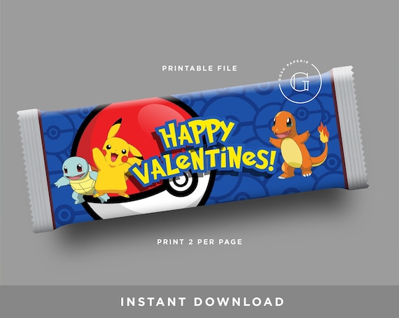 Valentines Chocolate Bar Wrapper. Chocolate Bar Label. Pokemon ...