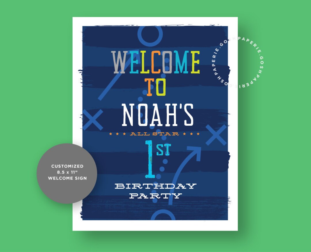 Sports Welcome Sign. Sports Invitation. Sports Birthday Party. Sports ...