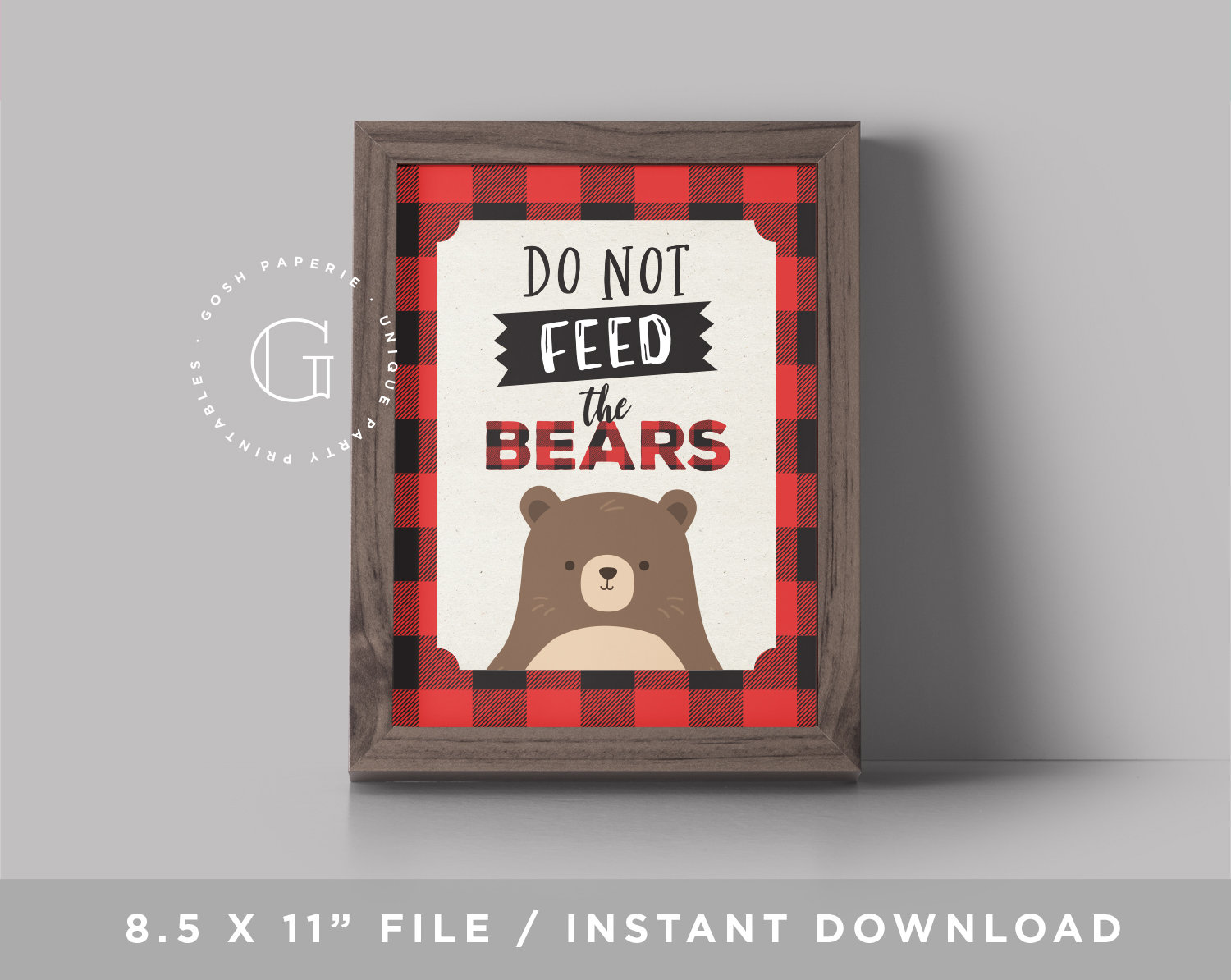 Do Not Feed the Bears Sign, Wild One Birthday, Lumberjack First ...