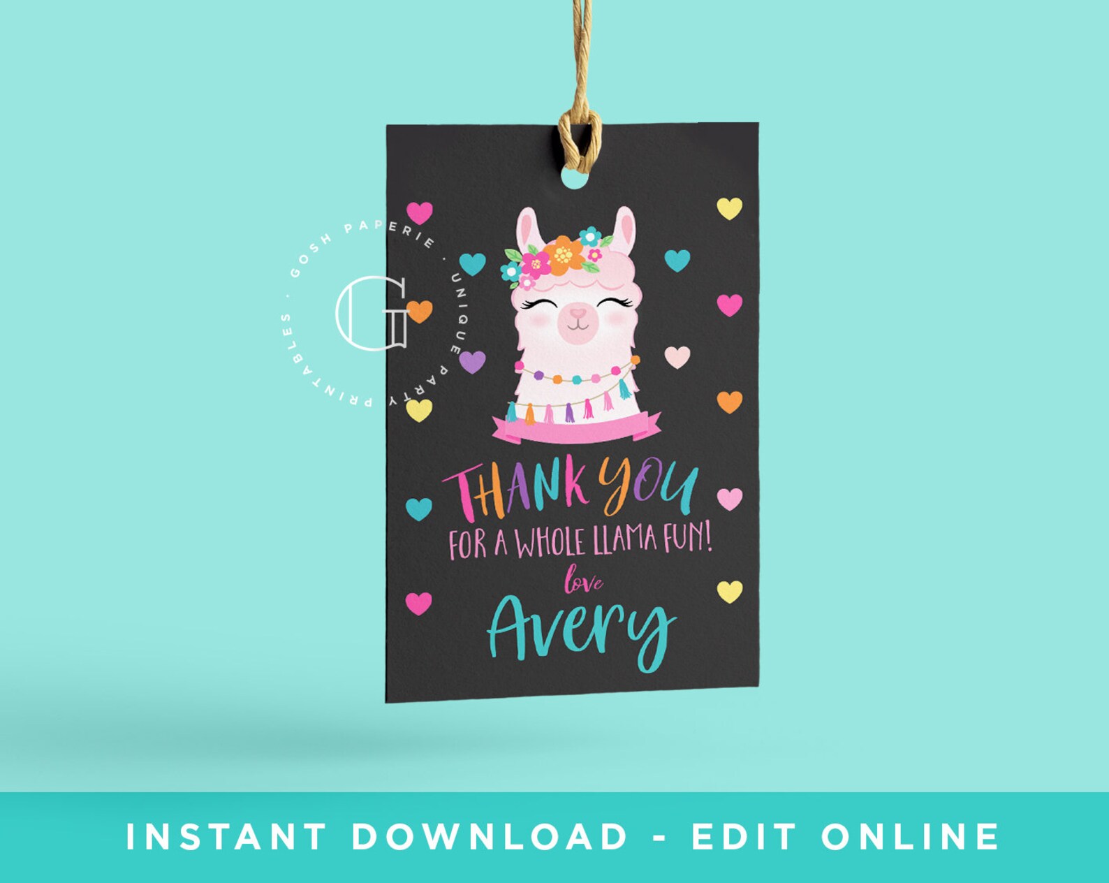 Llama Favor Tags. Alpaca Favor Tags. Llama Birthday Party. - Etsy