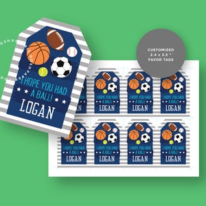 Sports Thank You Tags. Sports Favor Tags. Sports Birthday Party. Sports ...