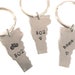 Vermont Necklace Keychain Custom Personalized Key Chain Split Ring Hand ...