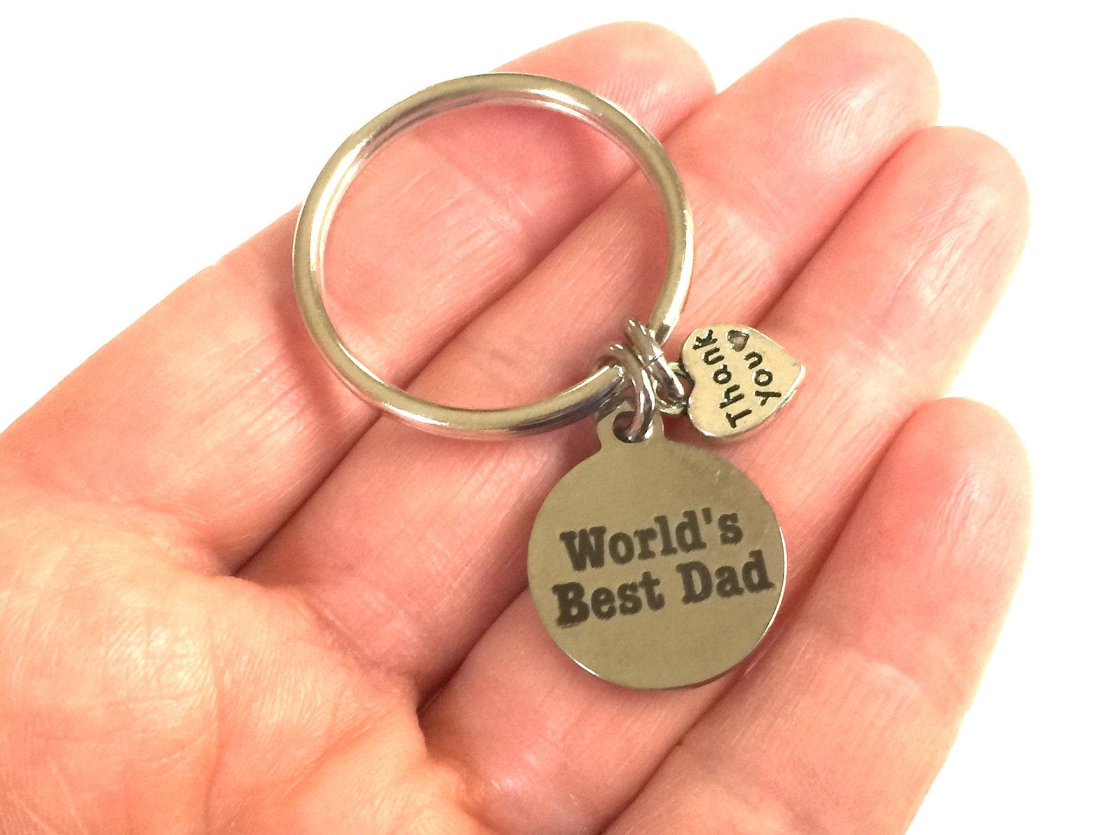 World's Best Dad Keychain From Kids Father Split Ring | Etsy