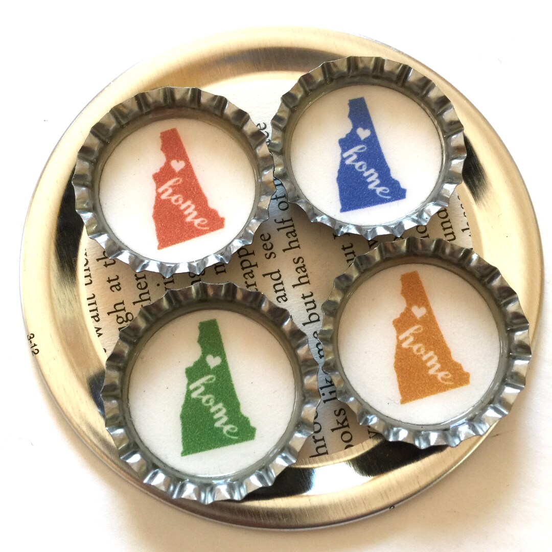 New Hampshire Magnets Bottlecap I Love NH Home Colorful Magnet 603 ...