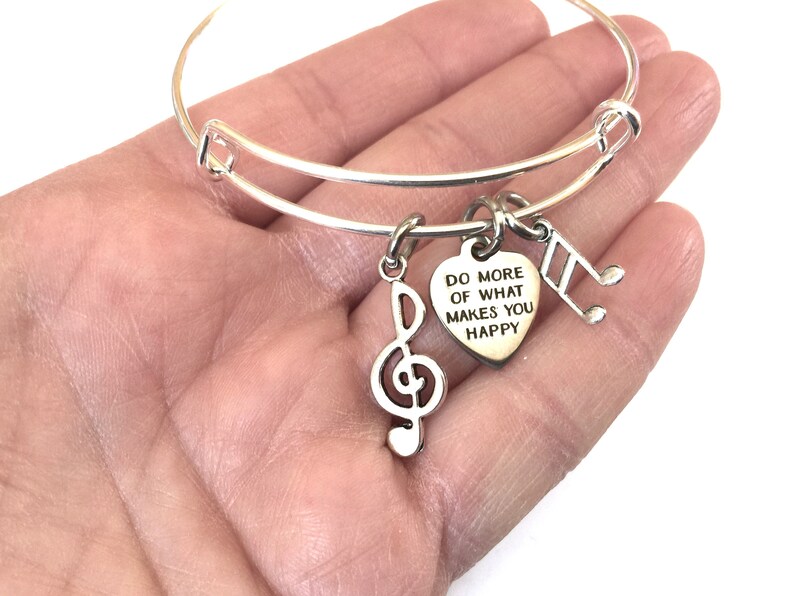 Music Bracelet Bangle Do More of What Makes You Happy Music | Etsy