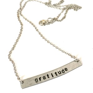 Stamped Bar Necklace: Custom Word Pendant, Inspirational Jewelry - Etsy