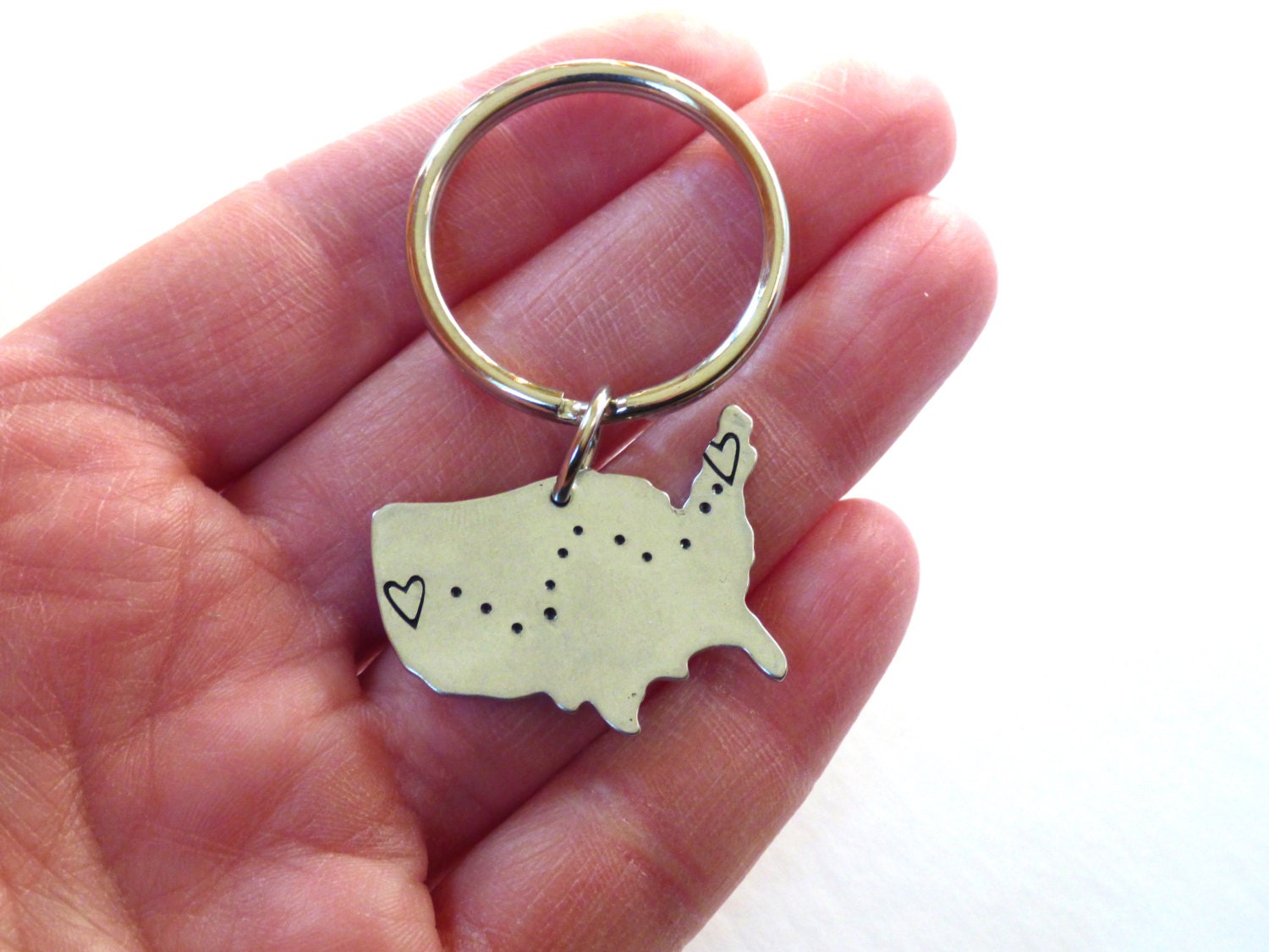 United States Keychain Custom USA Personalized Fab Split Ring - Etsy