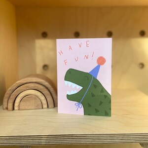 Have Fun Dinosaur T Rex Card - Etsy
