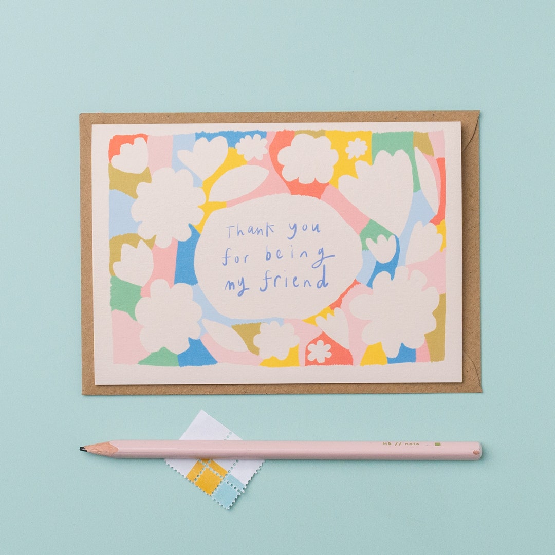 Thank You for Being My Friend Card. an Encouraging Friendship Card - Etsy