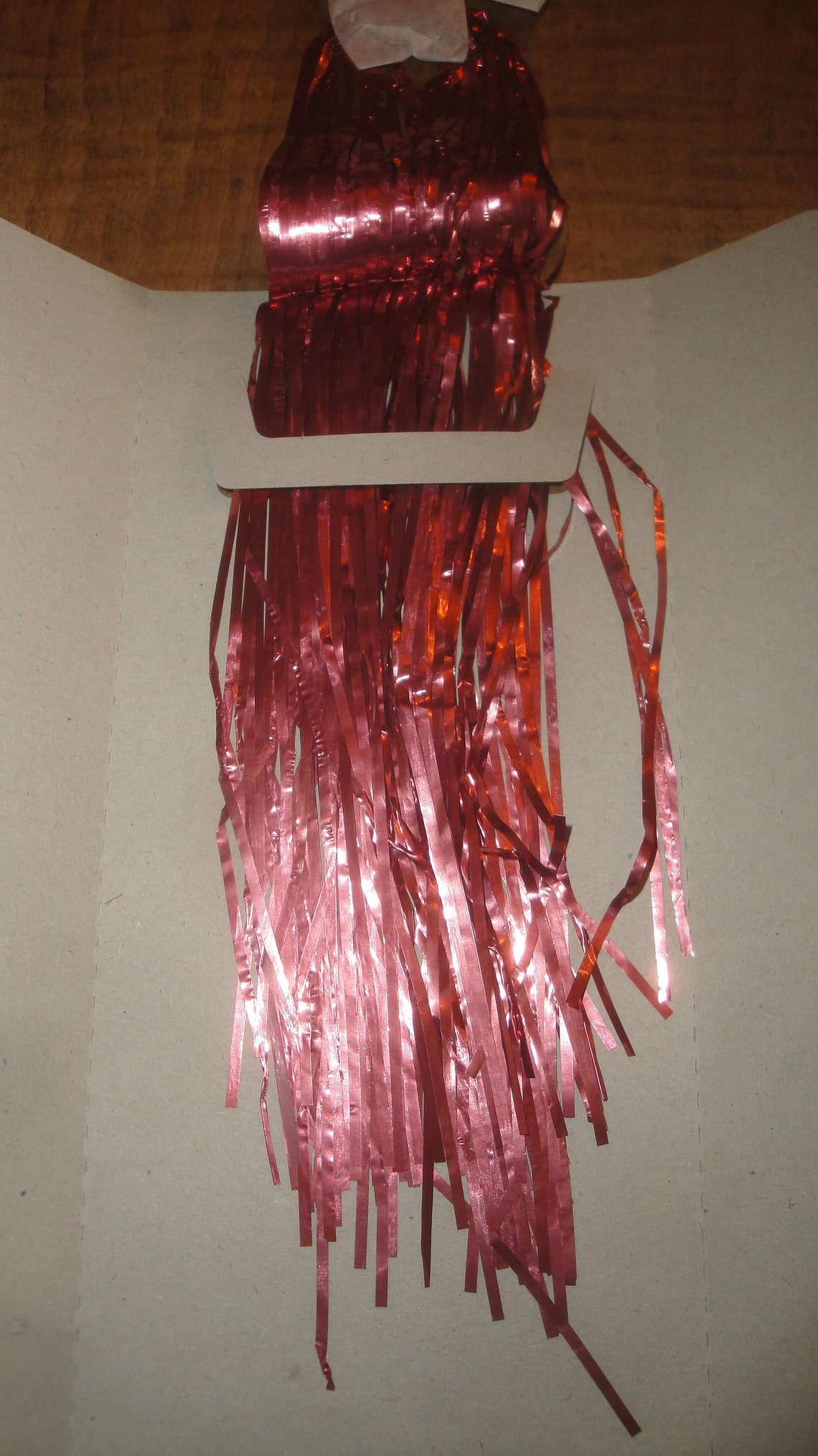 1 Lead Christmas Tree Tinsel Victorian Old Rose Color German Stanniol ...