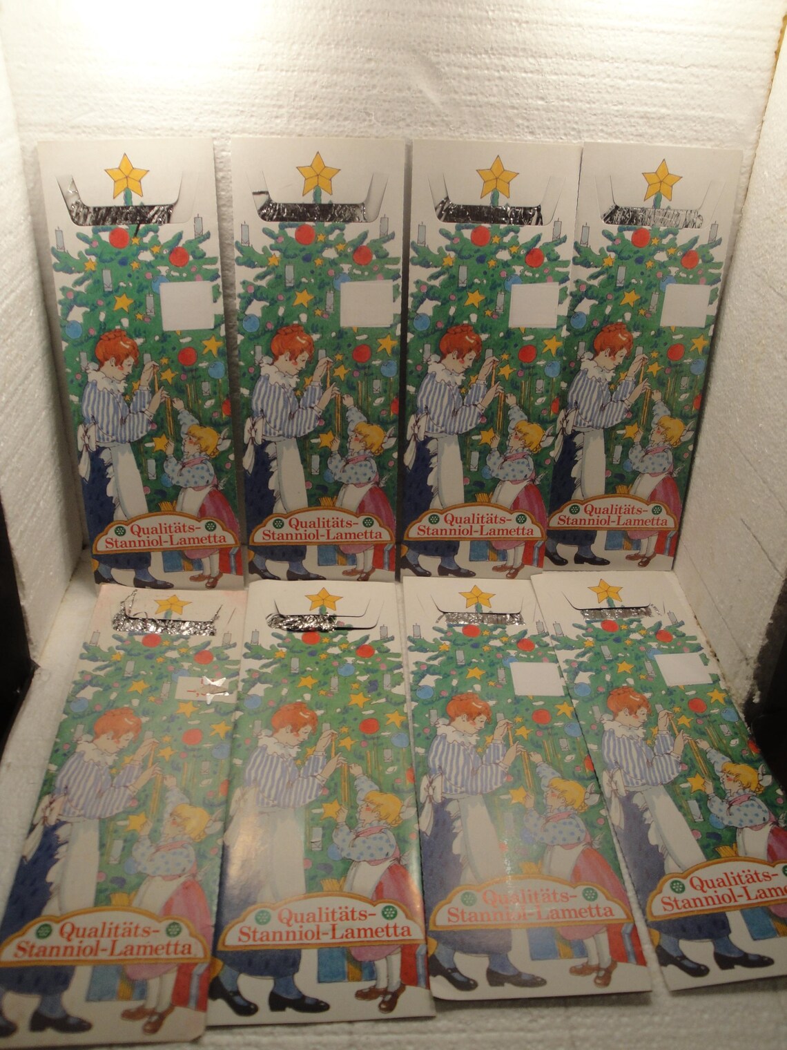 ONE German Christmas Tree Lead Tinsel Silver Icicles Vintage Eislametta ...