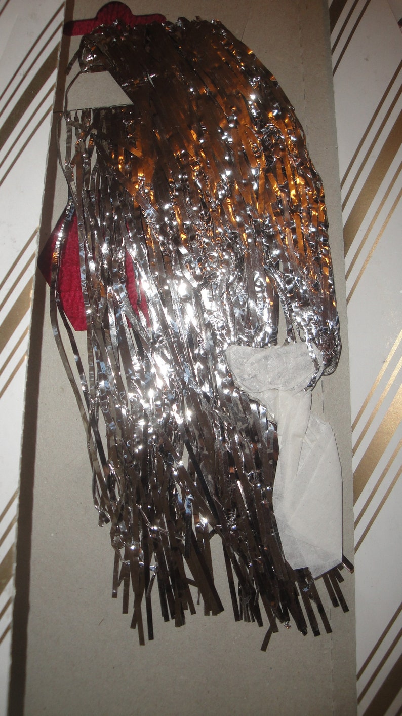 ONE Authentic Real LEAD Silver Christmas Tree TINSEL Antique Vintage 18 ...