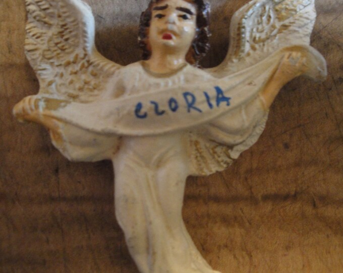 Gloria Angel 1970 Italian Nativity Set Composition Hand Painted Creche ...