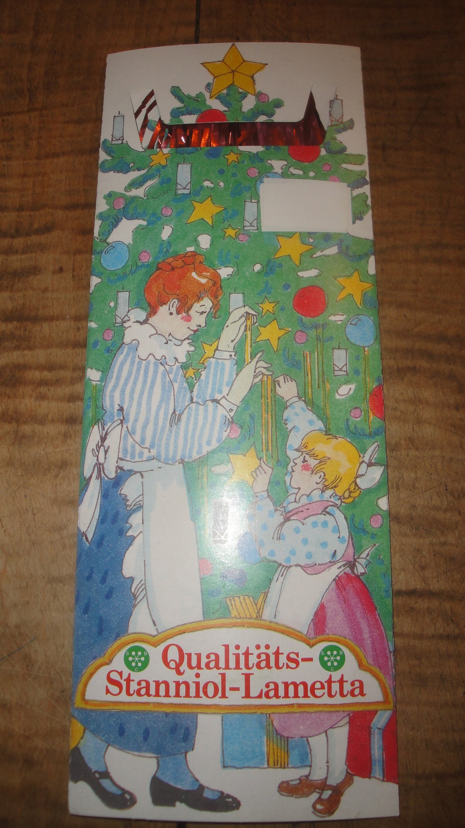 1 Lead Christmas Tree Tinsel Victorian Old Rose Color German Stanniol ...