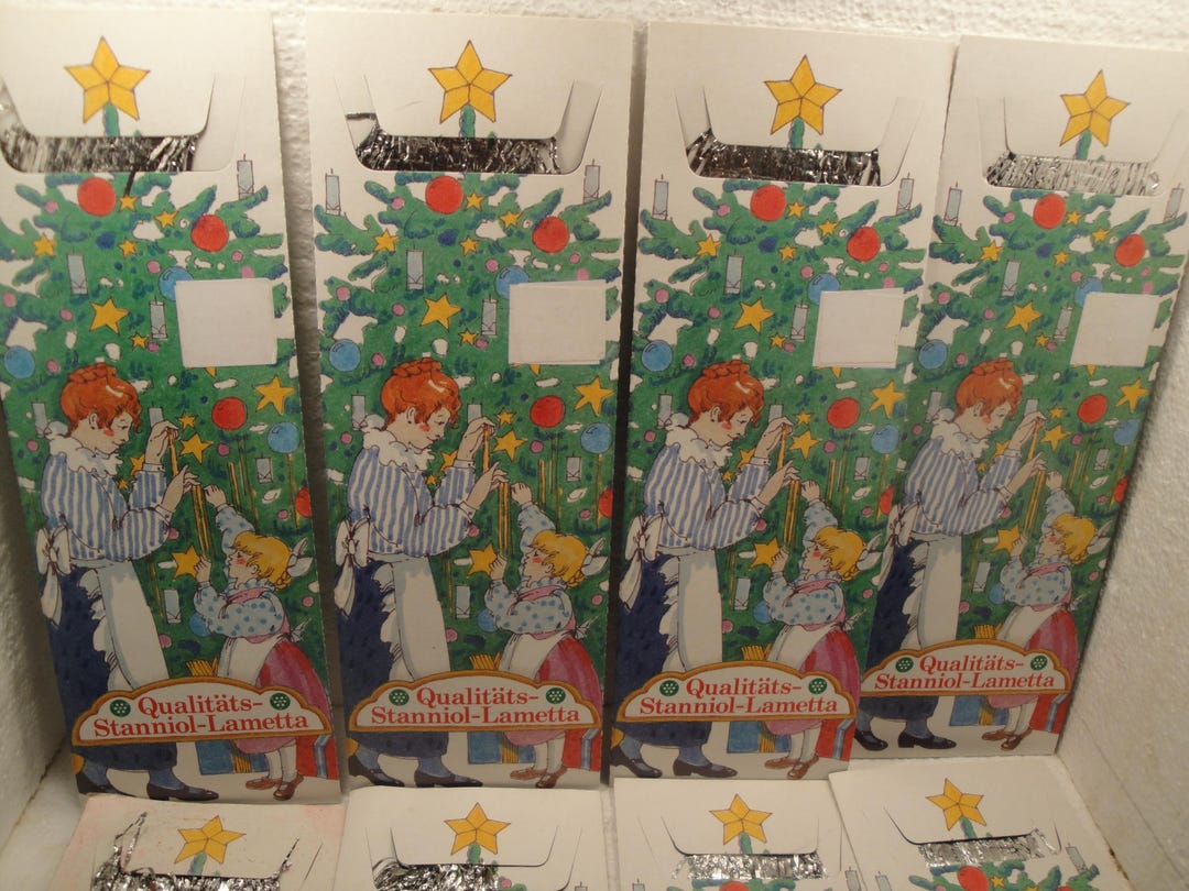 13 Packs Silver REAL LEAD German Christmas Tree Tinsel Stanniol Lametta ...