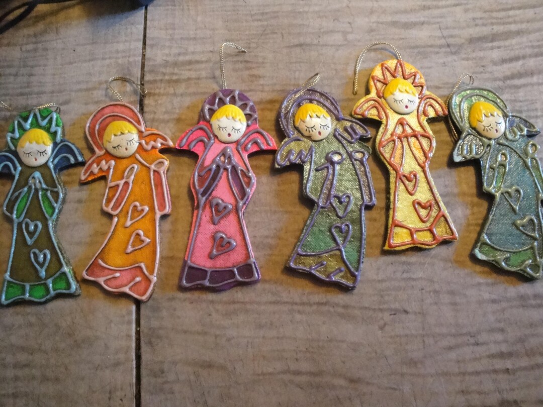 1960s Christmas Tree Angels Made in Japan Ornaments Decorations Hand ...