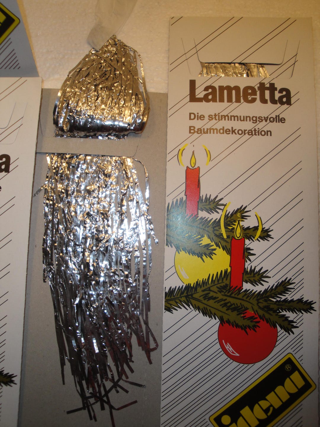 Vintage Real Lead SILVER German Christmas Tree Tinsel Stanniol Lametta ...