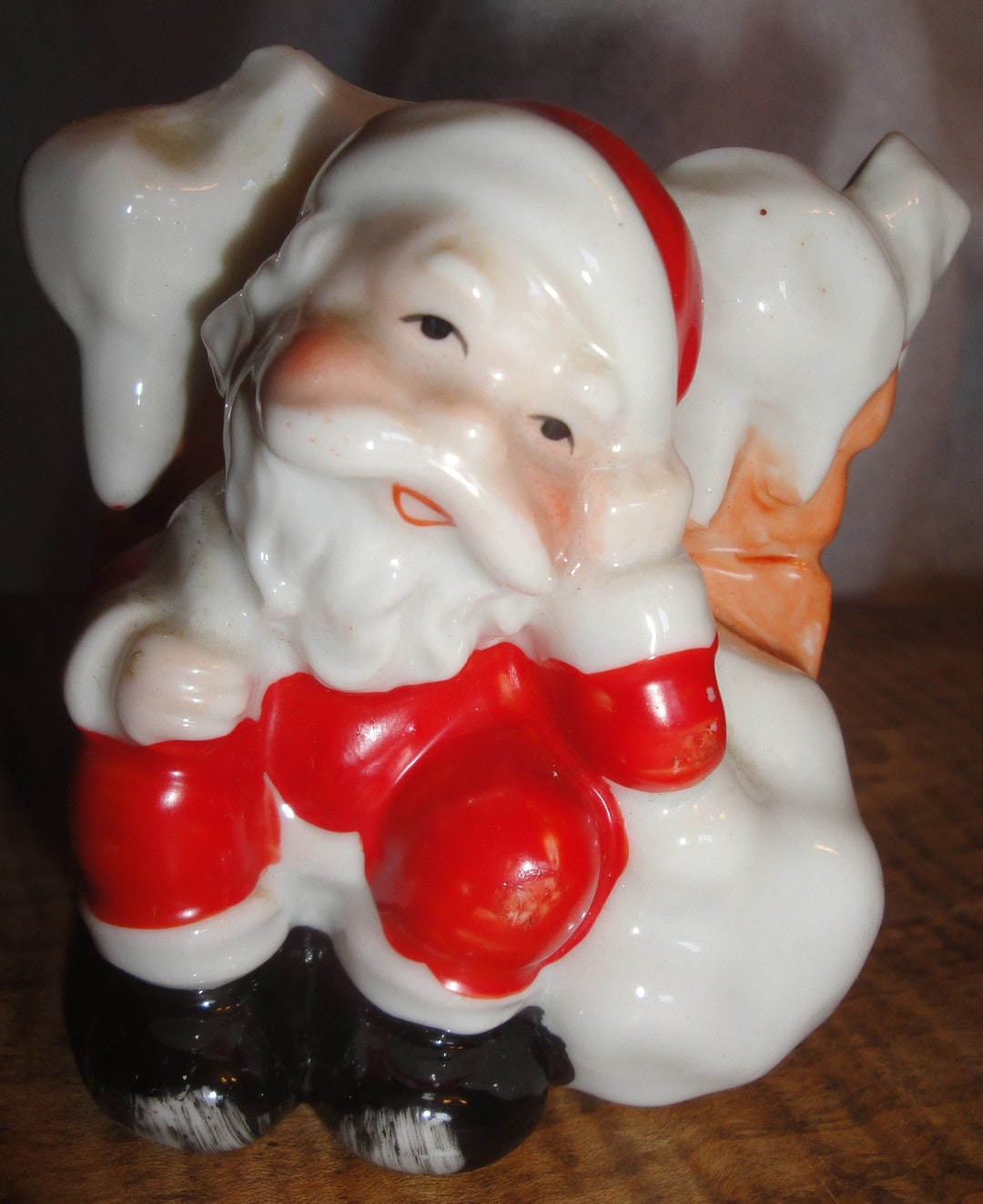 1950s Porcelain Santa Claus Hand Painted Christmas Candy Container 3 ...