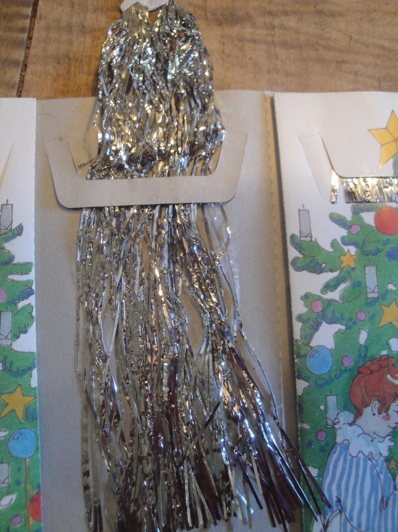 ONE German Christmas Tree Lead Tinsel Silver Icicles Vintage Eislametta ...