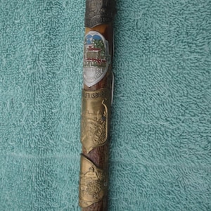 Early 1950s German Hiking Cane 31 Badges Wanderstock Wander Stock ...