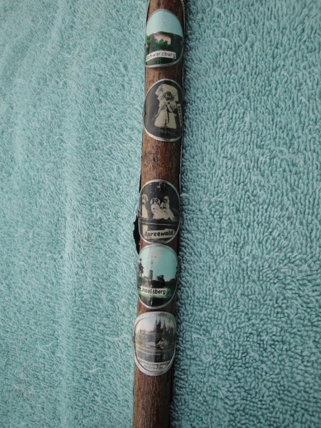 Early 1950s German Hiking Cane 31 Badges Wanderstock Wander Stock ...