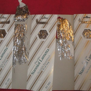 ONE Authentic Real LEAD Silver Christmas Tree TINSEL Antique Vintage 18 ...
