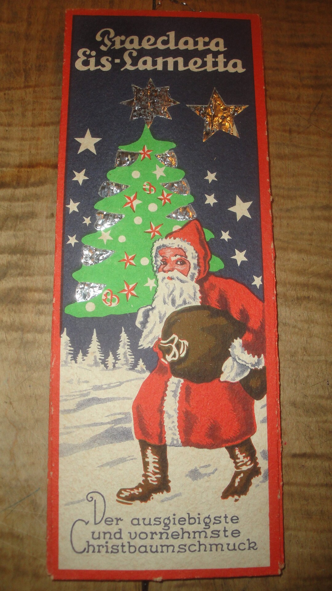 ONE Rare German Christmas Tree REAL LEAD Tinsel Silver Foil Icicles ...
