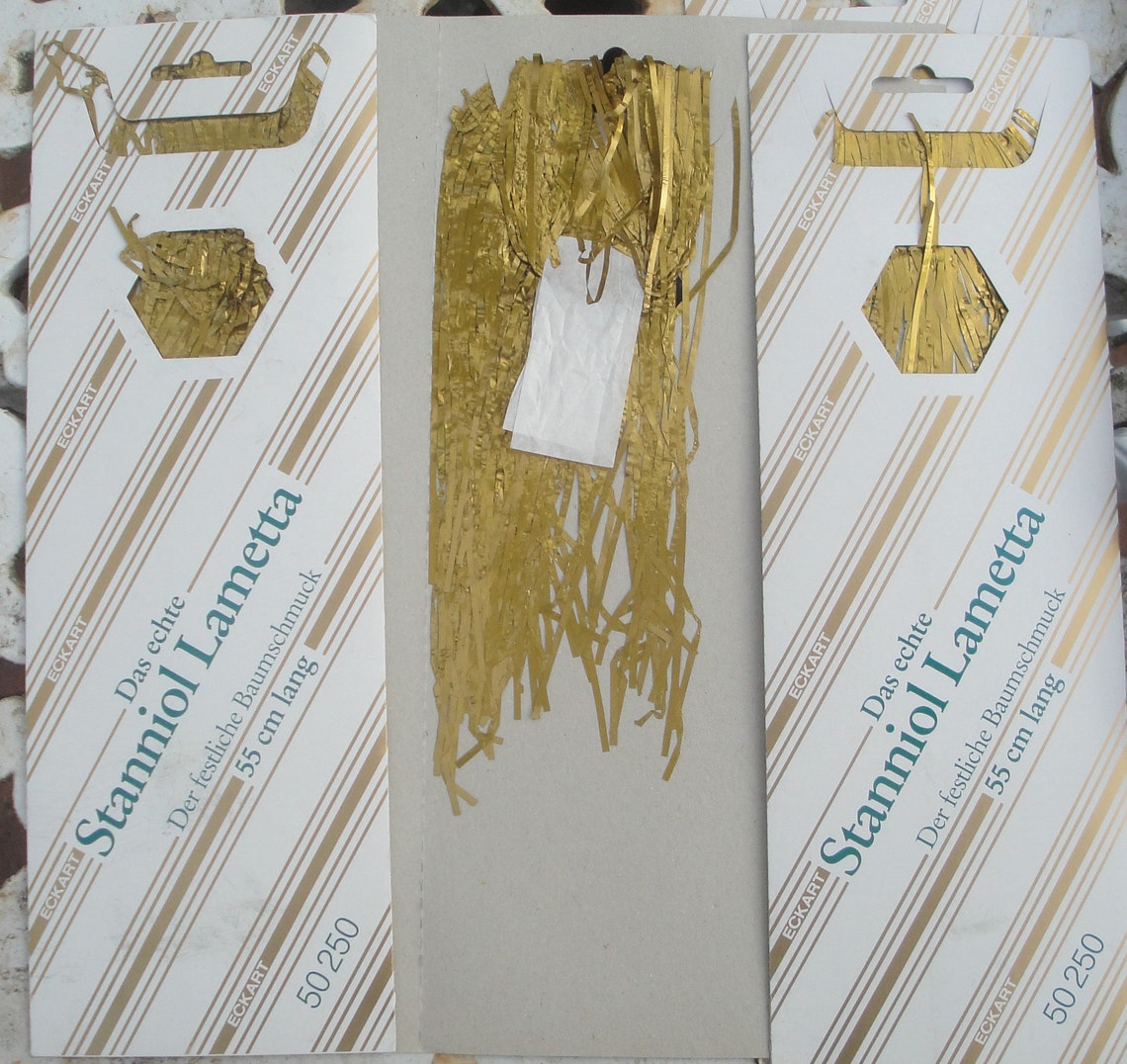ONE Pack Vintage German GOLD Christmas Tree Real LEAD Tinsel | Etsy