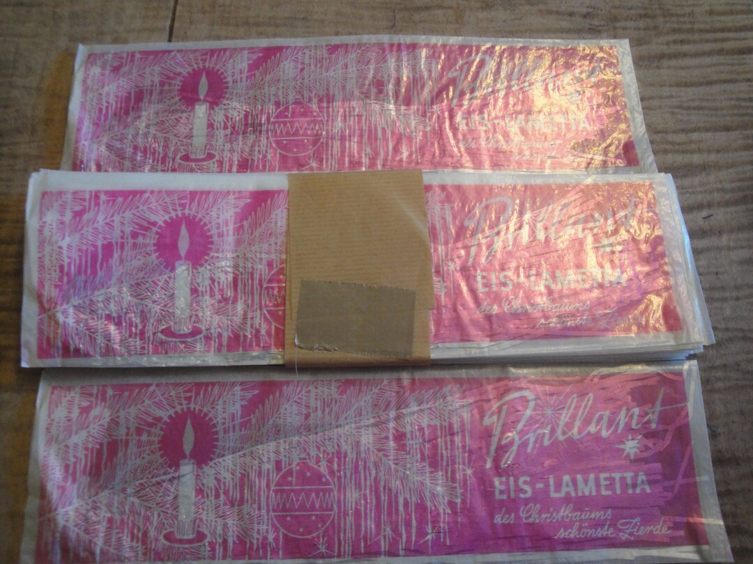 5 Real Lead Tinsel Christmas Tree Icicles Silver Vintage Eislametta ...