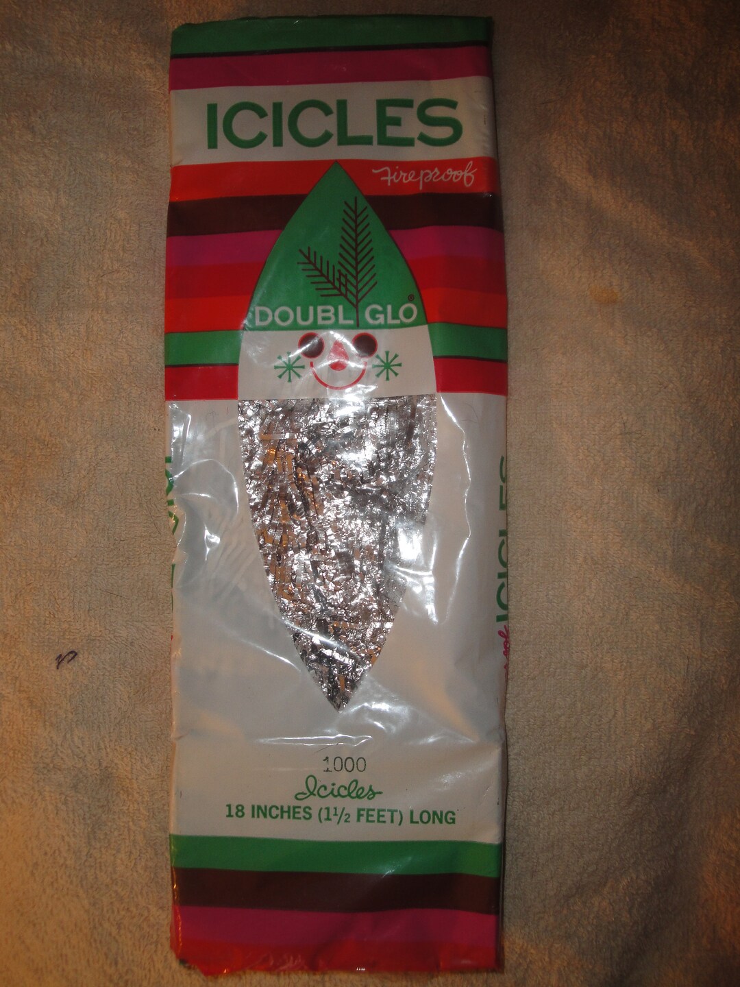 ONE Pack 1000 Strands Old Real Metal Foil Antique Christmas Silver Rain ...