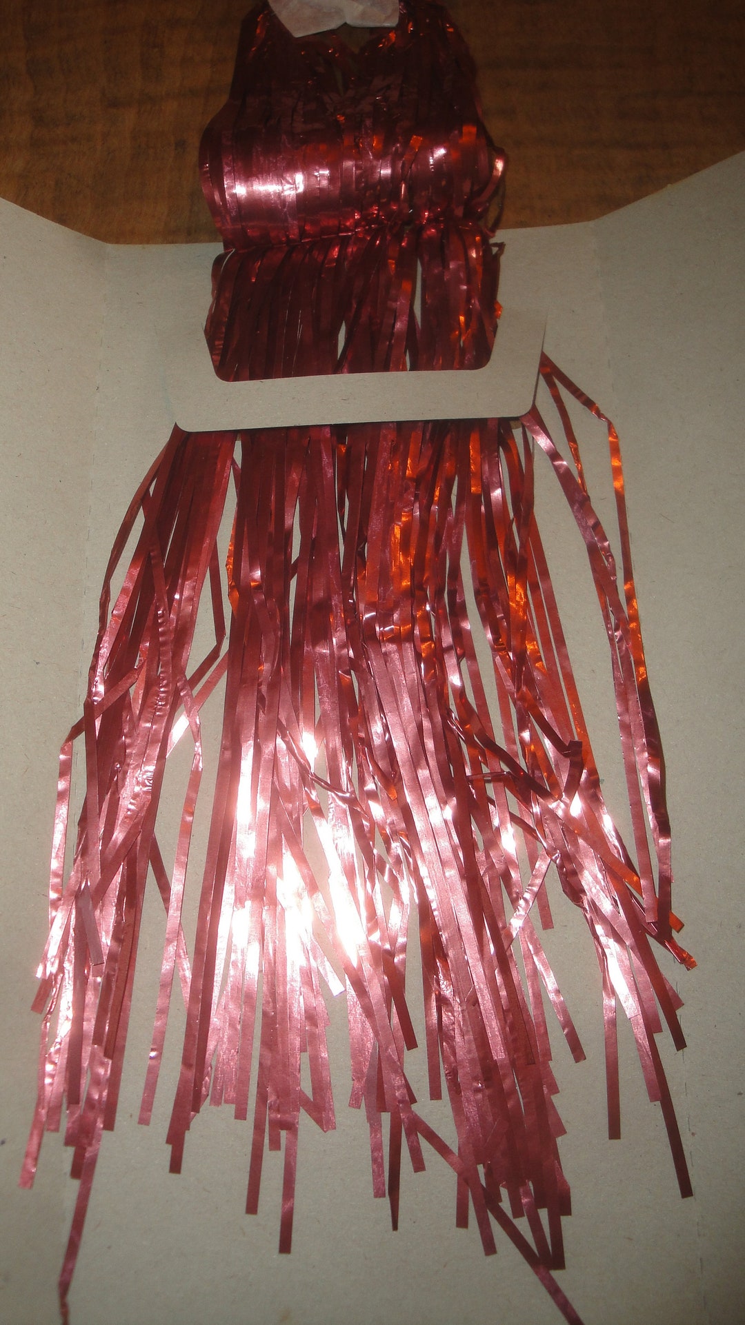 1 Lead Christmas Tree Tinsel Victorian Old Rose Color German Stanniol ...