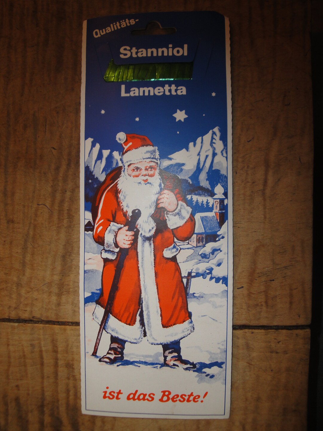 LEAD GREEN Christmas Tree German Tinsel Stanniol Lametta Eis Icicles ...