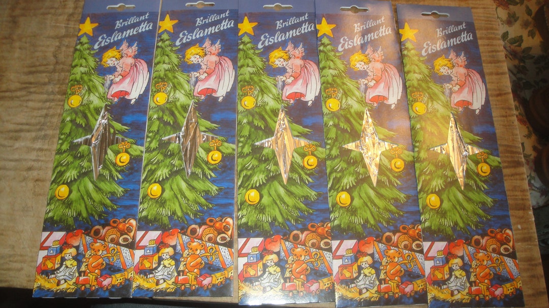 5 Packs ALUMINUM Real Eislametta German Metal Foil Christmas Tree ...