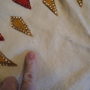 Stunning 1960s Tree Skirt Home Made Spangles Felt Hand Stitched Vintage ...