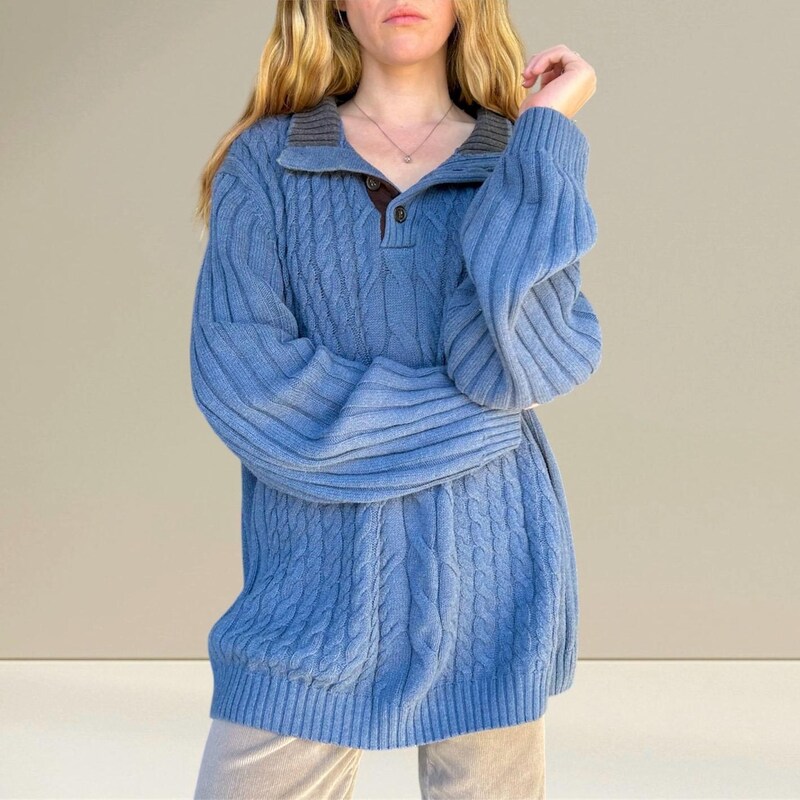 Sweater With Collar - Etsy