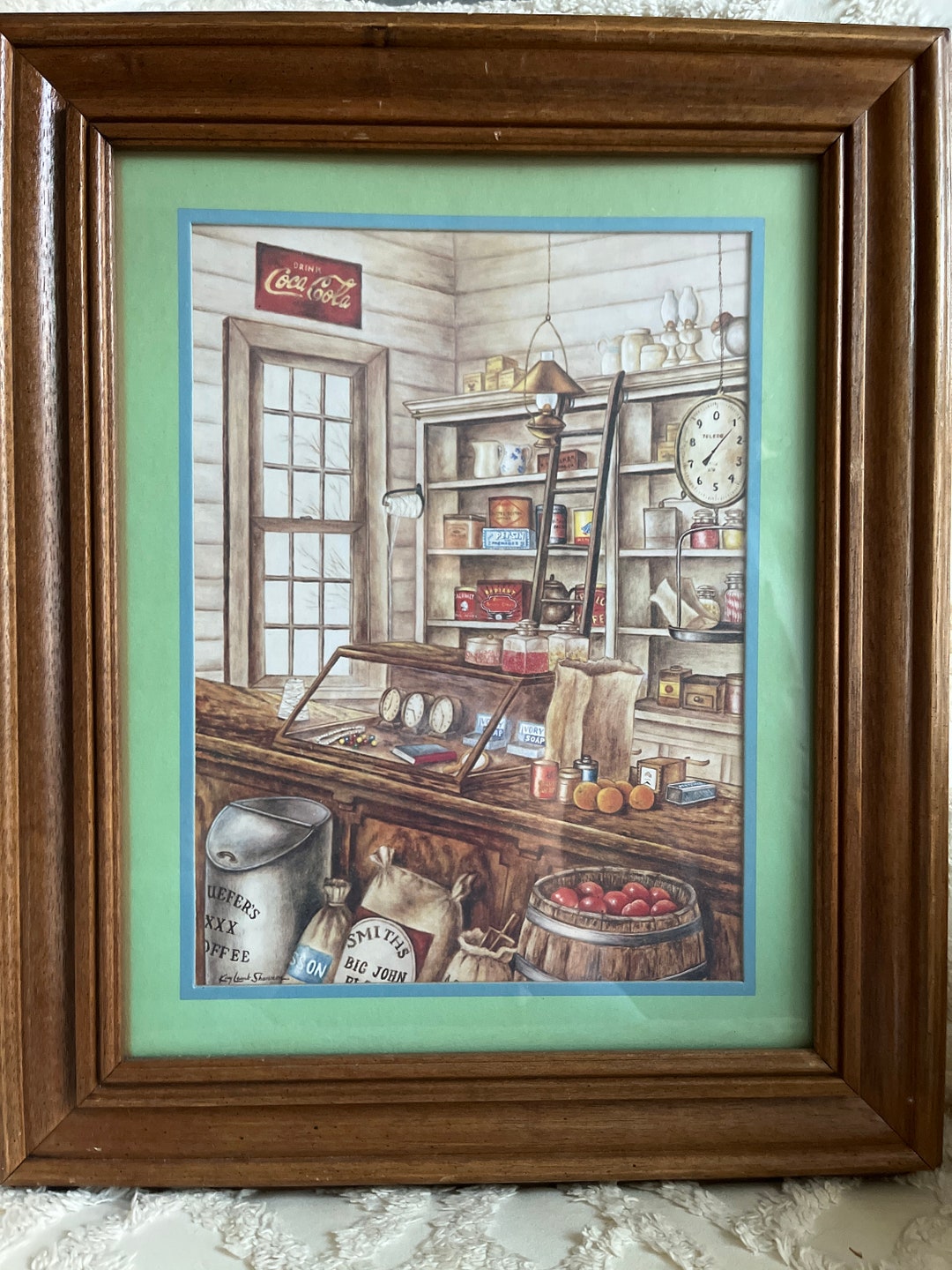 Coca Cola Print, Coca Cola Framed Art, General Store Art - Etsy