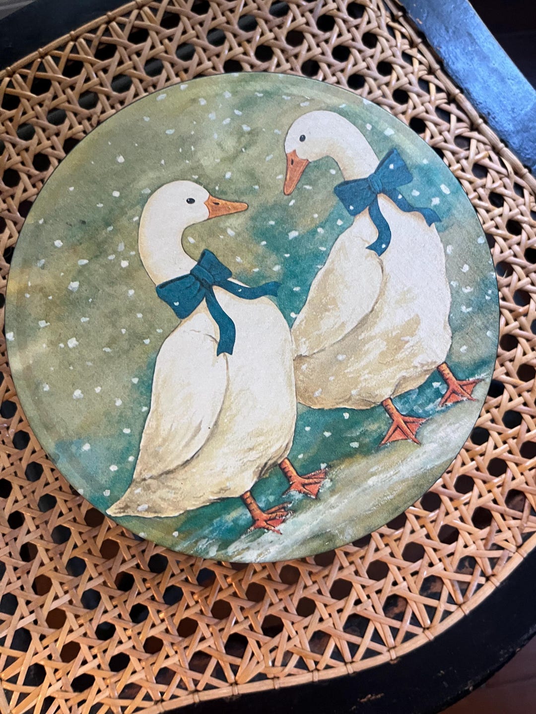Duck Tin, Vintage Tin, Duck Decor, Vintage Round Tin - Etsy