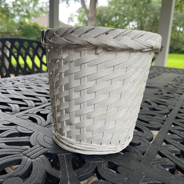 White Basket - Etsy