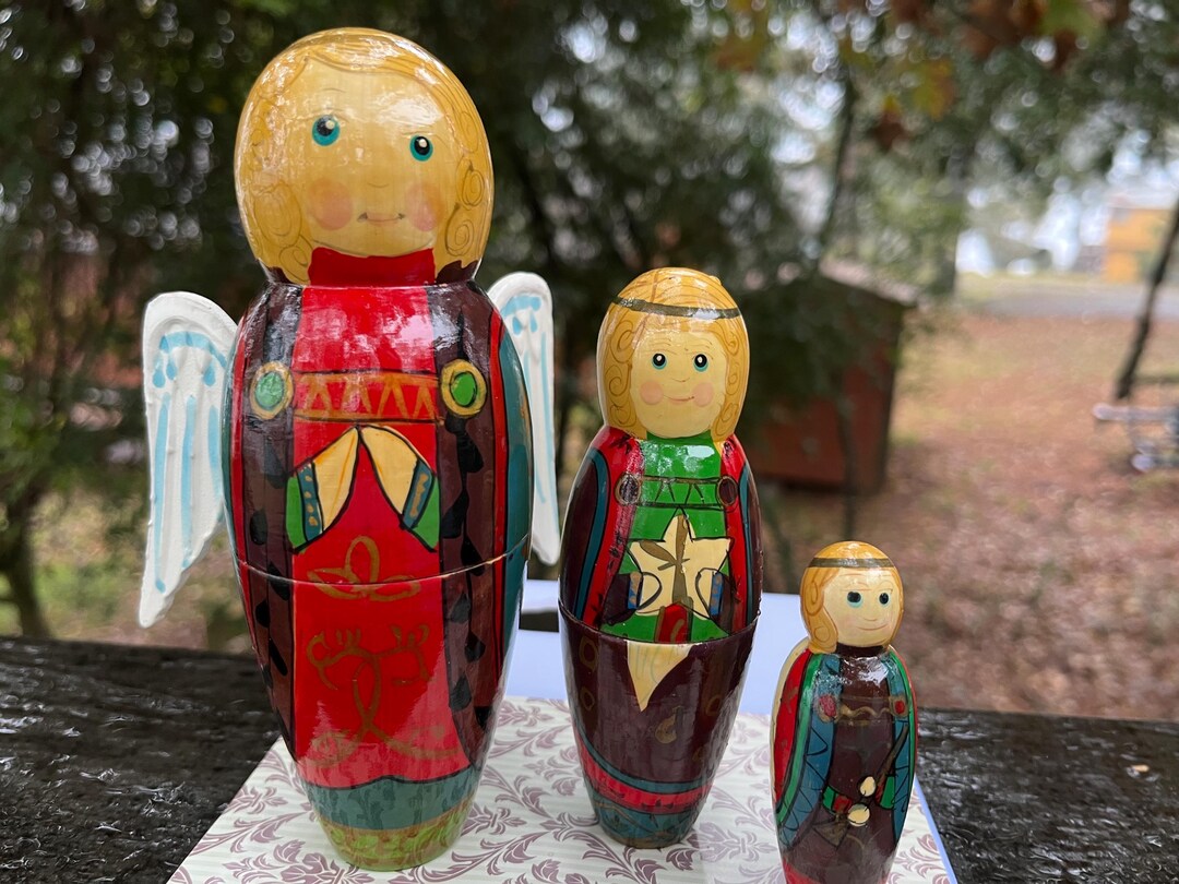 Nesting Angels, Angel Collectible, Angel Decor, Nesting Figurine - Etsy