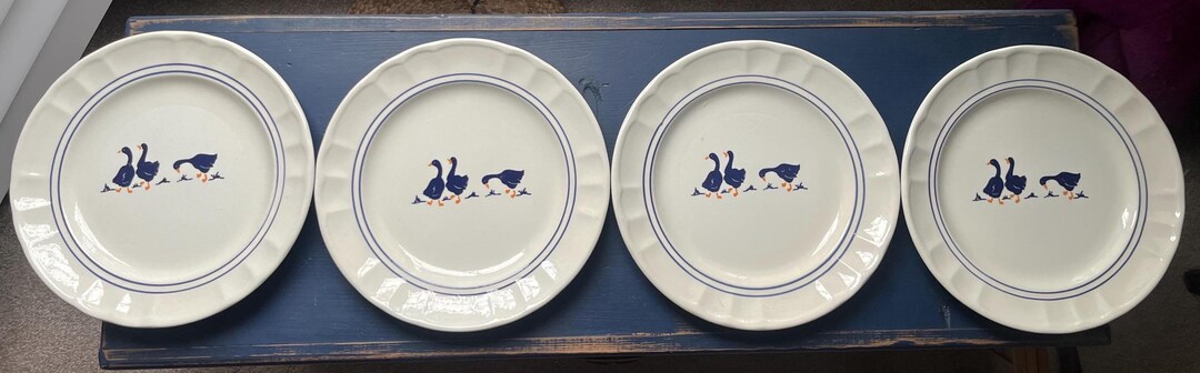 Duck Plates, Duck Dinner Plates, Blue Ducks, Duck Decor, Kitchen Ducks ...