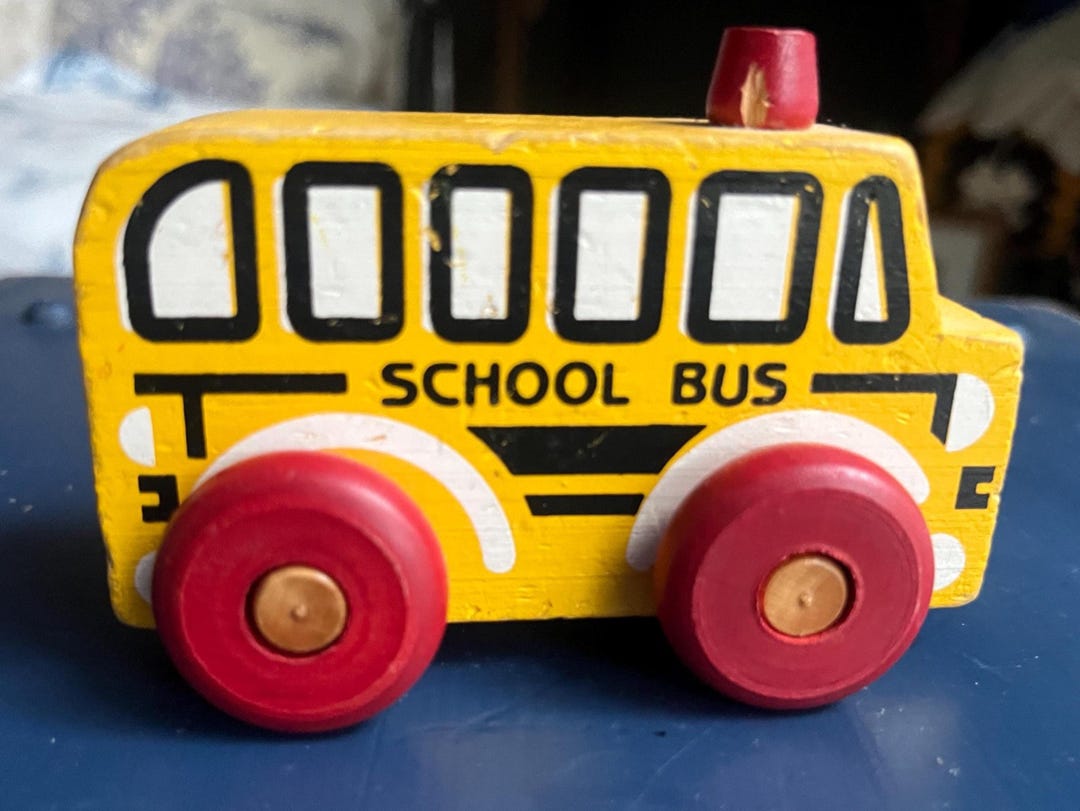 Wood School Bus, Vintage Toy Bus, Wood Toy Bus - Etsy