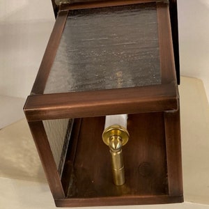 Small Plateau Solid Copper Wall Lantern. Seedy Glass. Antique Copper or ...